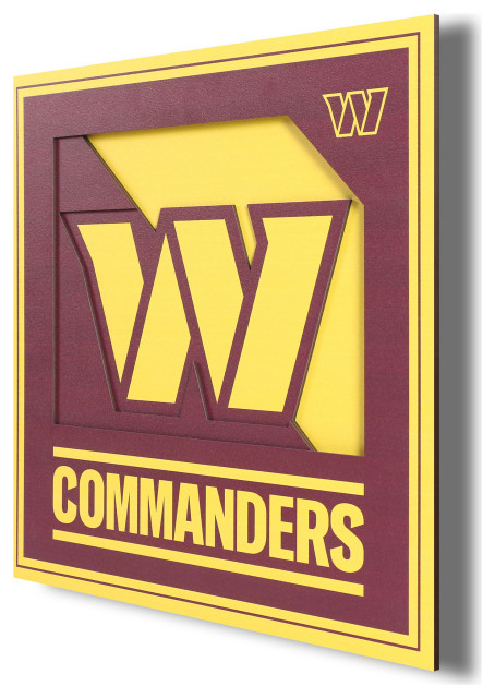 Washington Commanders 3D Logo Series Wall Art - 12x12 - Traditional ...