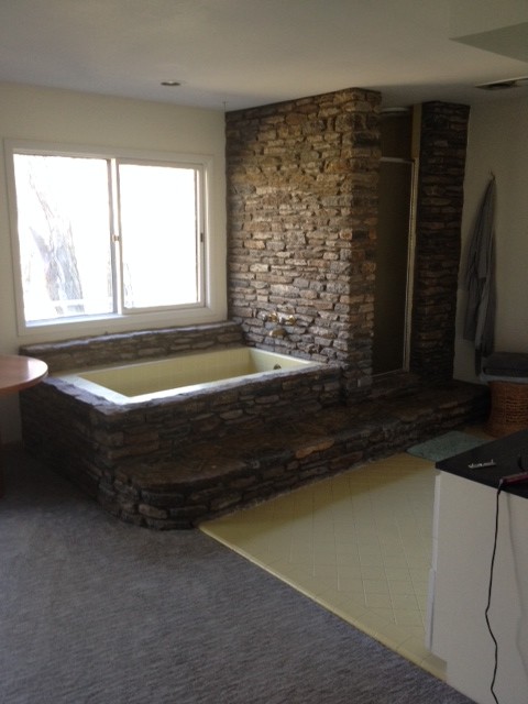 Master bath grotto, only Hugh Hefner would appreciate.