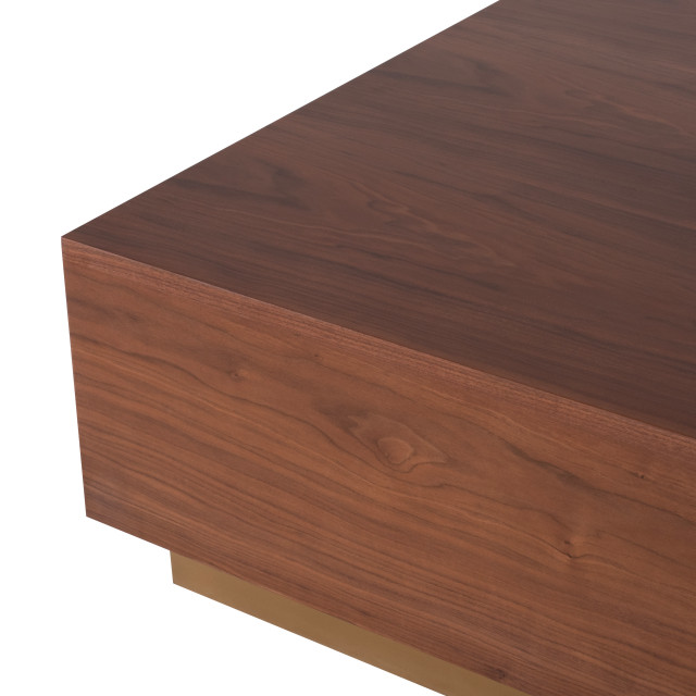 Jonas Coffee Table, Walnut - Contemporary - Coffee Tables - by Nuevo ...