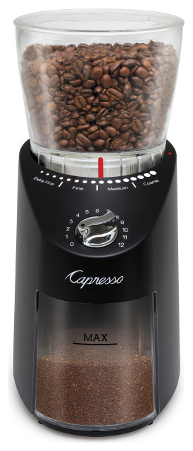 Capresso Infinity Plus Black Conical Burr Grinder - Transitional ...
