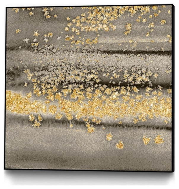 Giant Art Canvas 30x30 Gold Winds Square III Framed in Multi-Color ...