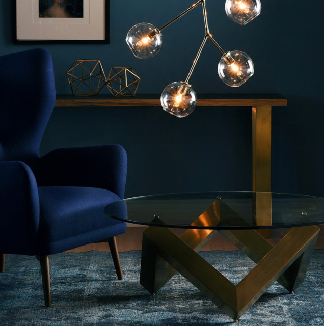 Como Coffee Table Brushed Gold Base - Contemporary - Coffee Tables - by ...