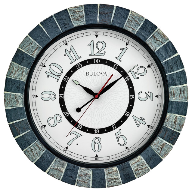 Bulova Clocks C3392 Outdoor, Garden Party lighted dial, patio accessory ...