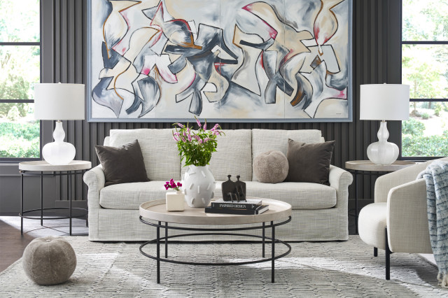 Coalesce Round Tray Top Cocktail Table - Industrial - Coffee Tables ...