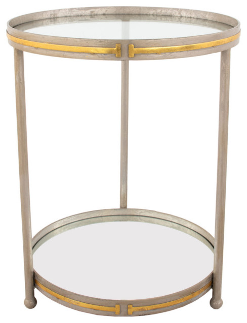 Vada Champagne & Gold Side Table - Contemporary - Side Tables And End ...