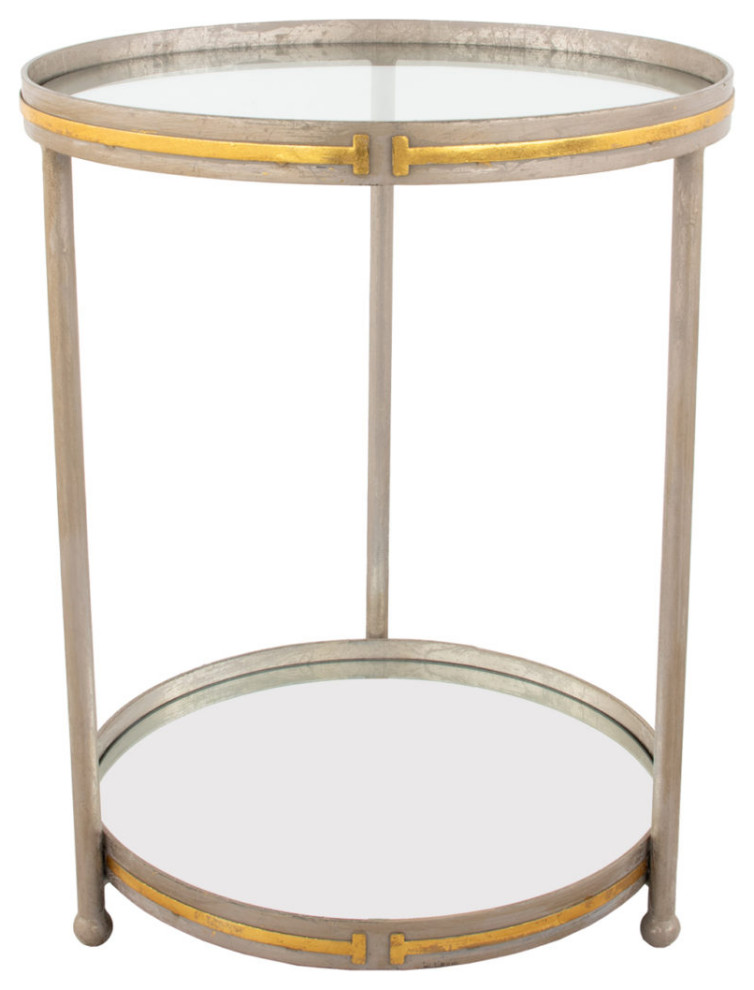 Vada Champagne & Gold Side Table - Contemporary - Side Tables And End ...