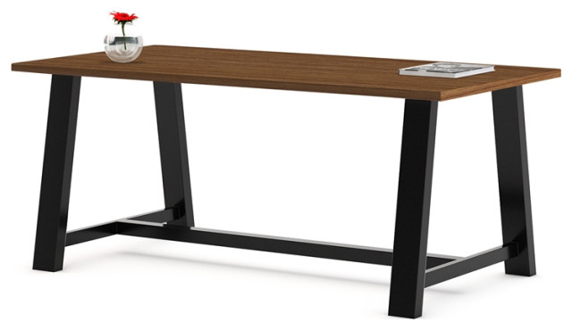 KFI Midtown 3 x 7 FT Conference Table - Walnut - Standard Height ...