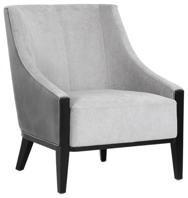 Isadore Lounge Chair, Polo Club Stone/Overcast Gray - Transitional ...