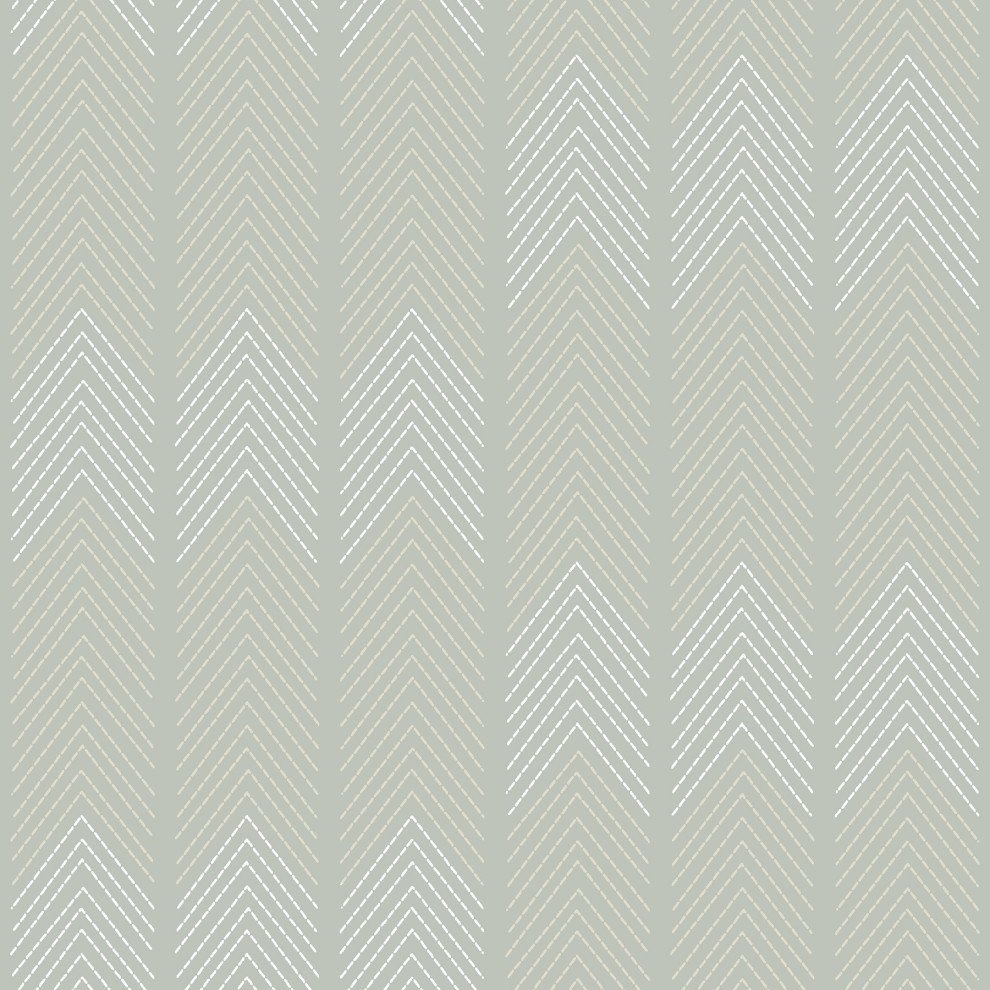 Nyle Light Grey Chevron Stripes Wallpaper, Bolt - Contemporary ...