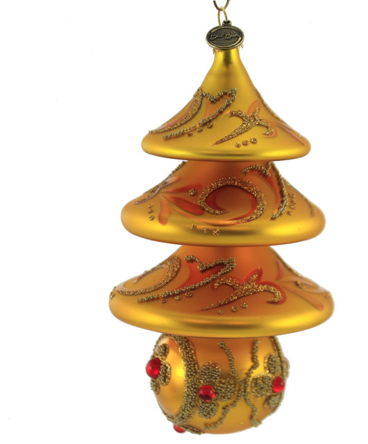 Blu Bom Christmas Tree Drop On A Ball Ornament Bead Gold Tannebaum, 6. ...