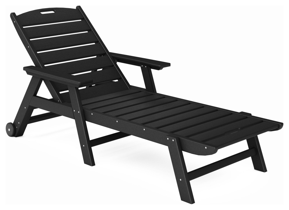 Lay Flat Chaise With Adjustable Back - Transitional - Outdoor Chaise ...