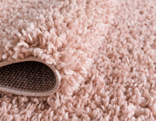 Rug Unique Loom Davos Shag Dusty Rose Round 3' 3 x 3' 3 - Contemporary ...