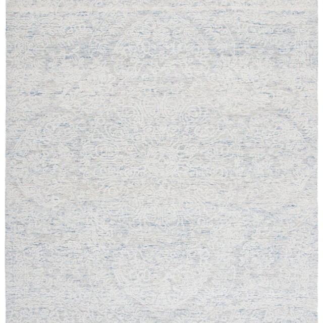 Safavieh Metro Met993l Handmade Light Blue / Ivory Rug, 8' x 10 ...