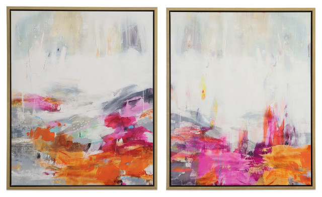 Color Theory Framed Abstract Art Set/2 - Contemporary - Prints And ...