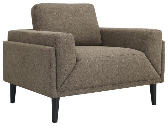 Modern Accent Chair, Oversized Padded Seat With Reversible Back Cushion ...