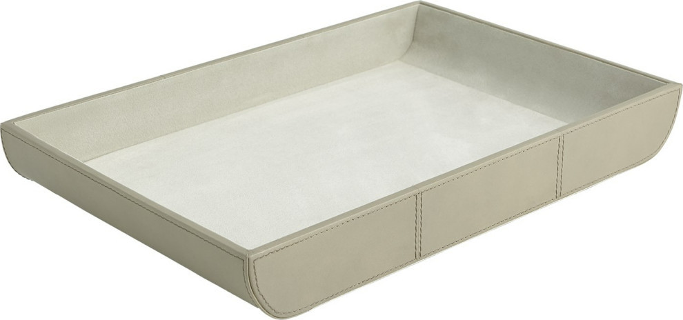 Curved Corner Tray Light Gray - Contemporary - Serving Trays - by ...