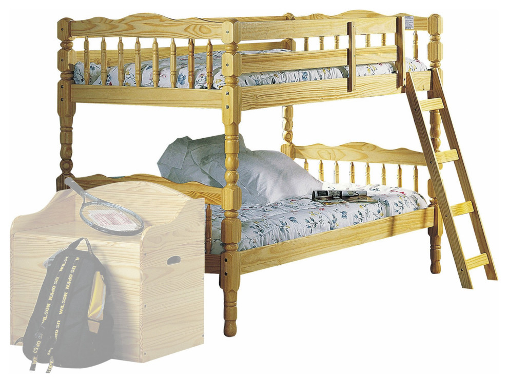 Homestead Twin/Twin Bunk Bed, Natural - Traditional - Bunk Beds - by ...