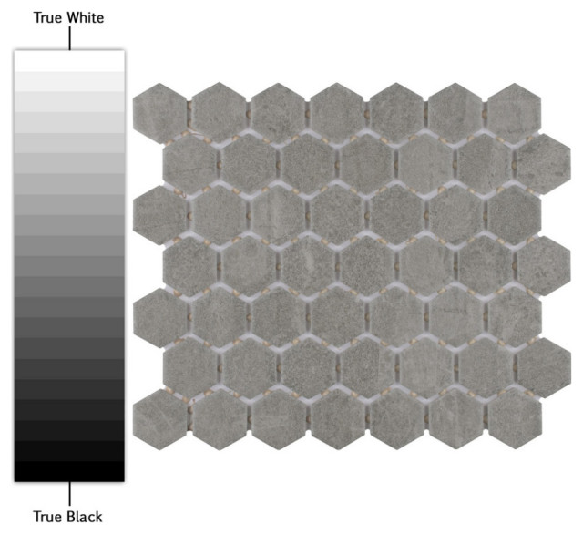 Liverpool Hex Light Grey Ceramic Mosaic Floor and Wall Tile, Sample ...