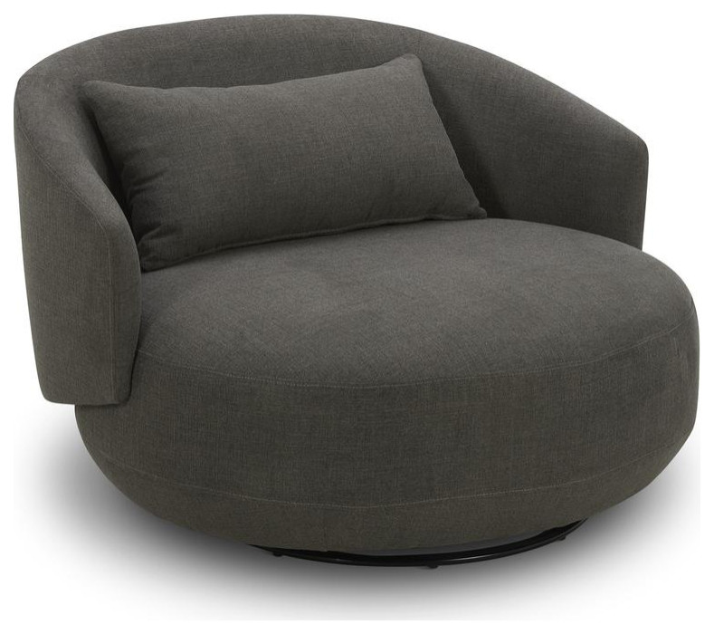 Uph Swivel Cuddler Chair - Charcoal Eclectic Multi - Transitional ...