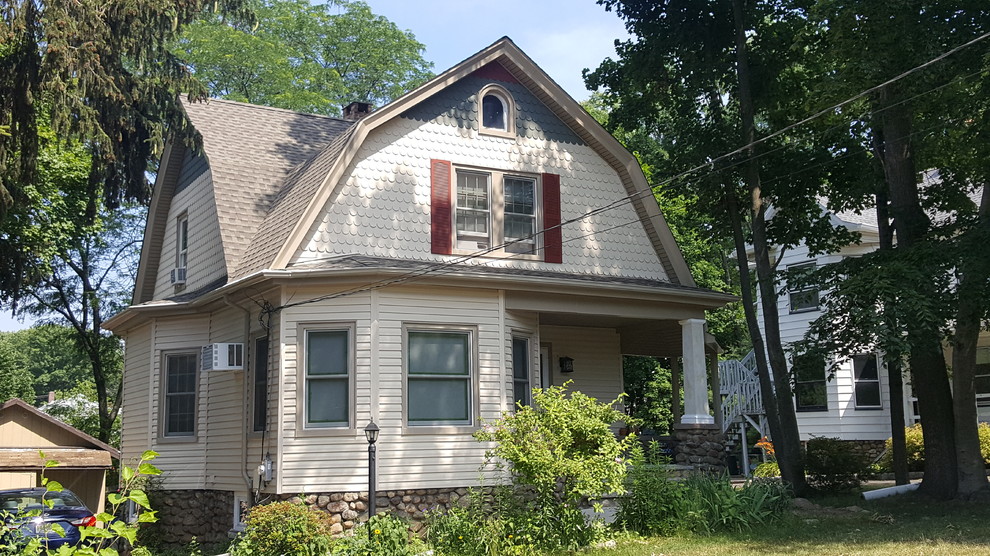 GAF Timberline HD Weathered Wood, Alside Charter Oak Maple - New York ...