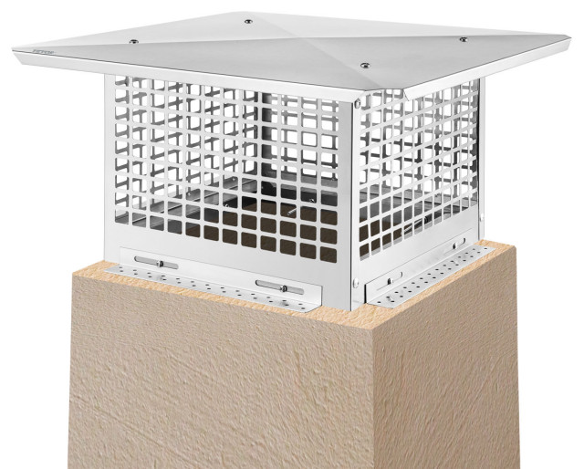 VEVOR Decorative Chimney Cap Stainless Steel Fireplace Chimney Cover ...