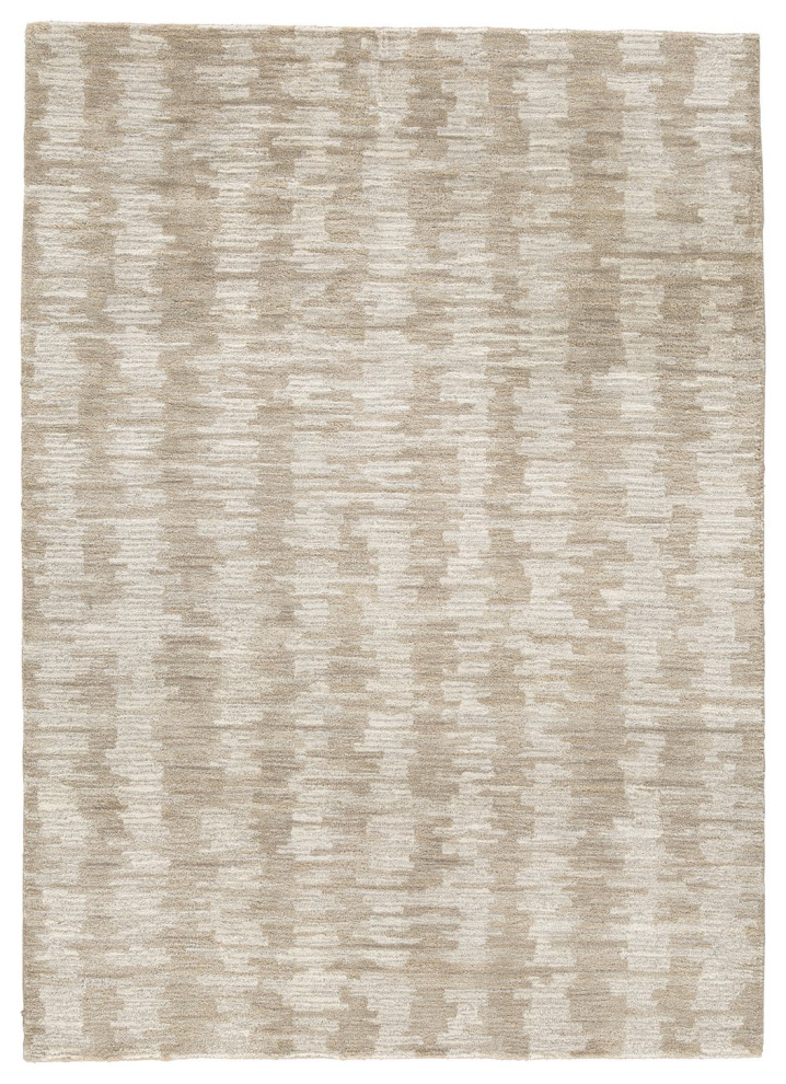Benzara BM280222 Abby 5 x 7 Area Rug, Earthy Raised Design, Cream Brown ...
