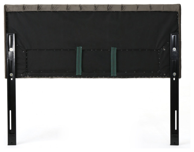 Full Size Headboard, Velvet Fabric Upholstery With Diamond Button ...