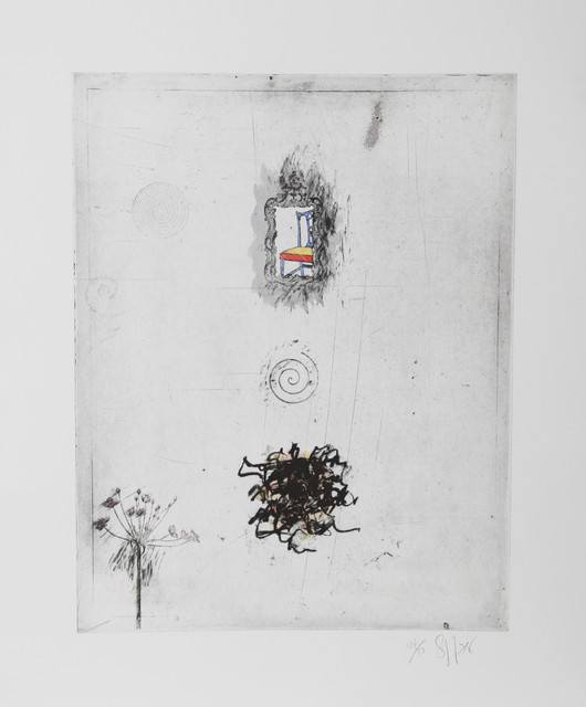 Donald Saff, Chair Swirl Plant, Etching - Contemporary - Fine Art ...