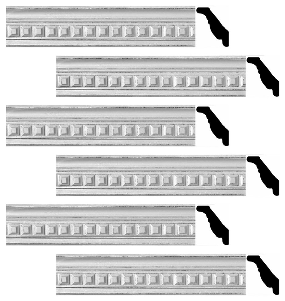 Ornate Cornice White Urethane Amelia Ornate 6 Pieces Totaling 568.5 ...