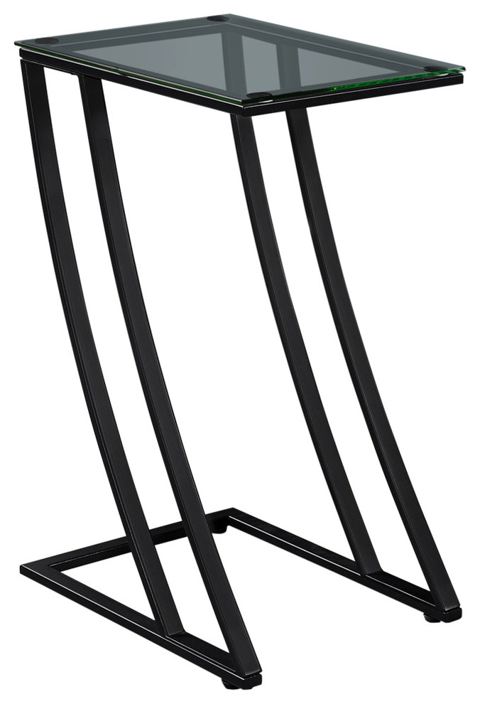 Accent Table, C-shaped, End, Side, Snack, Living Room, Bedroom, Metal ...