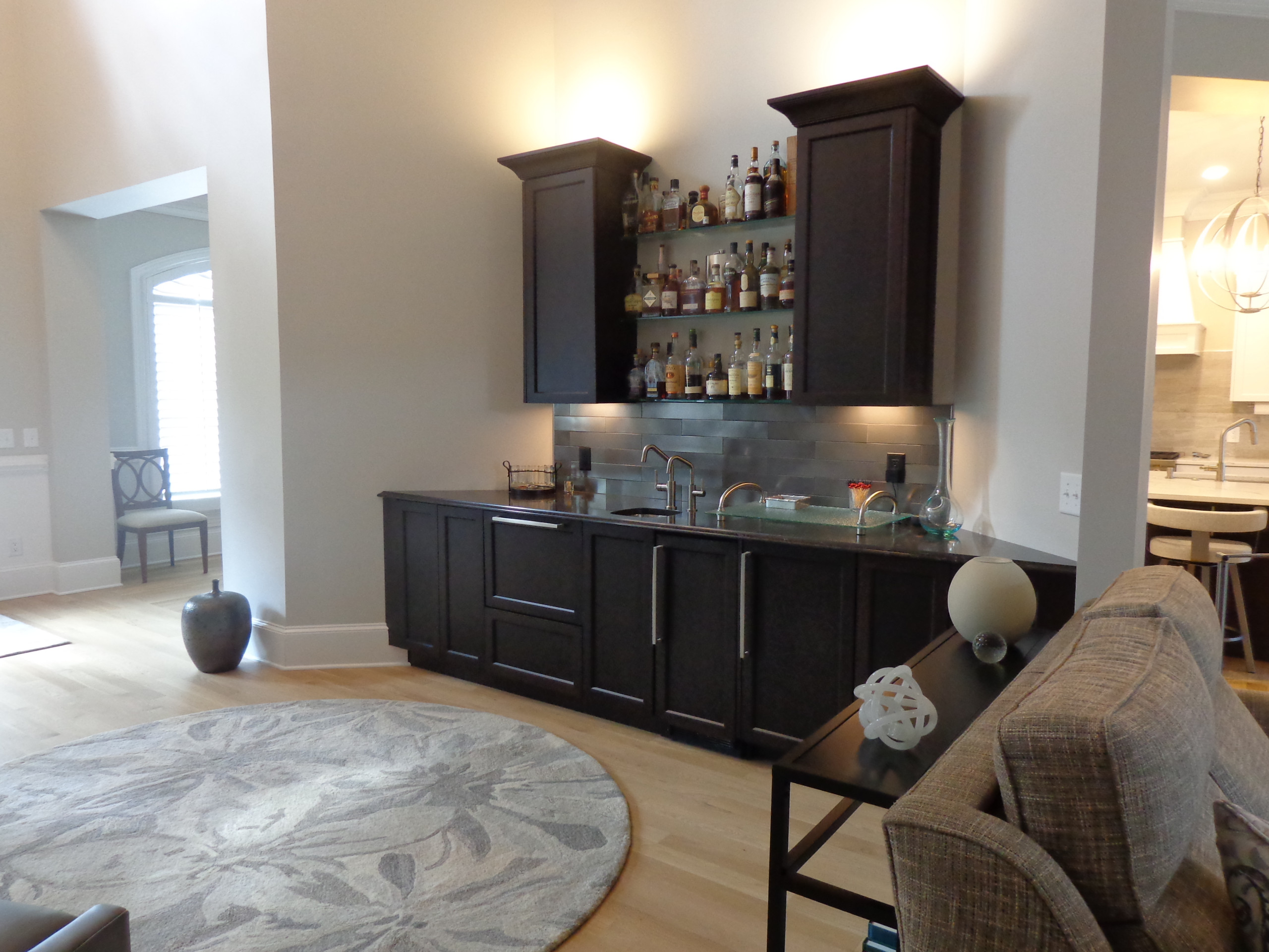 Painted Kitchen with Stained Island