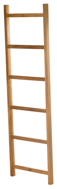 Teak Towel Ladder 71" (180 cm) with 6 bars - Transitional - Towel Racks ...