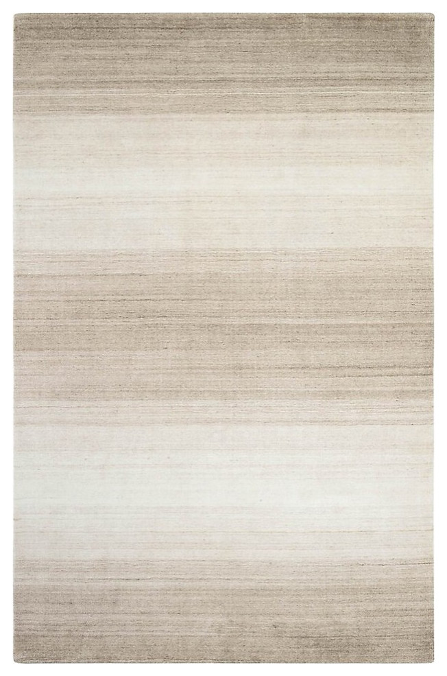 Shadow Bamboo Viscose, Wool Hand-Woven 1'x1' Rug Sample, Driftwood ...