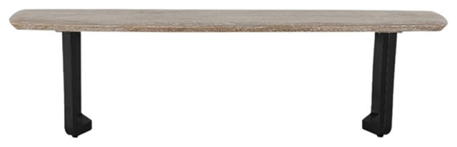 Porter Designs Nest Solid Wood Dining Bench - White - Industrial ...