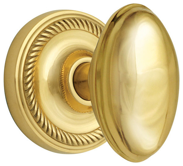Nostalgic Mortise-Rope Rose-Homestead Knob-Unlacquered Brass (NW-716915 ...