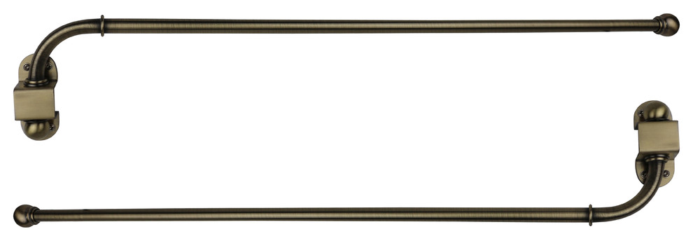 Urbanest 1/2” Adjustable Wall Mounted Swing Arm Rods 24"-38", Set of 2 ...