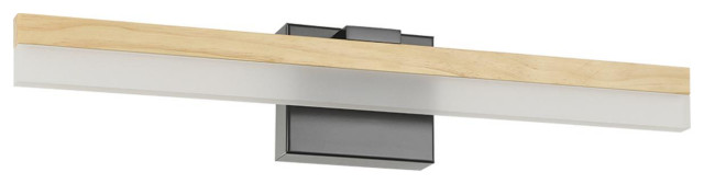 Palmital 1 Light Bathroom Vanity Light, Natural Wood - Transitional ...