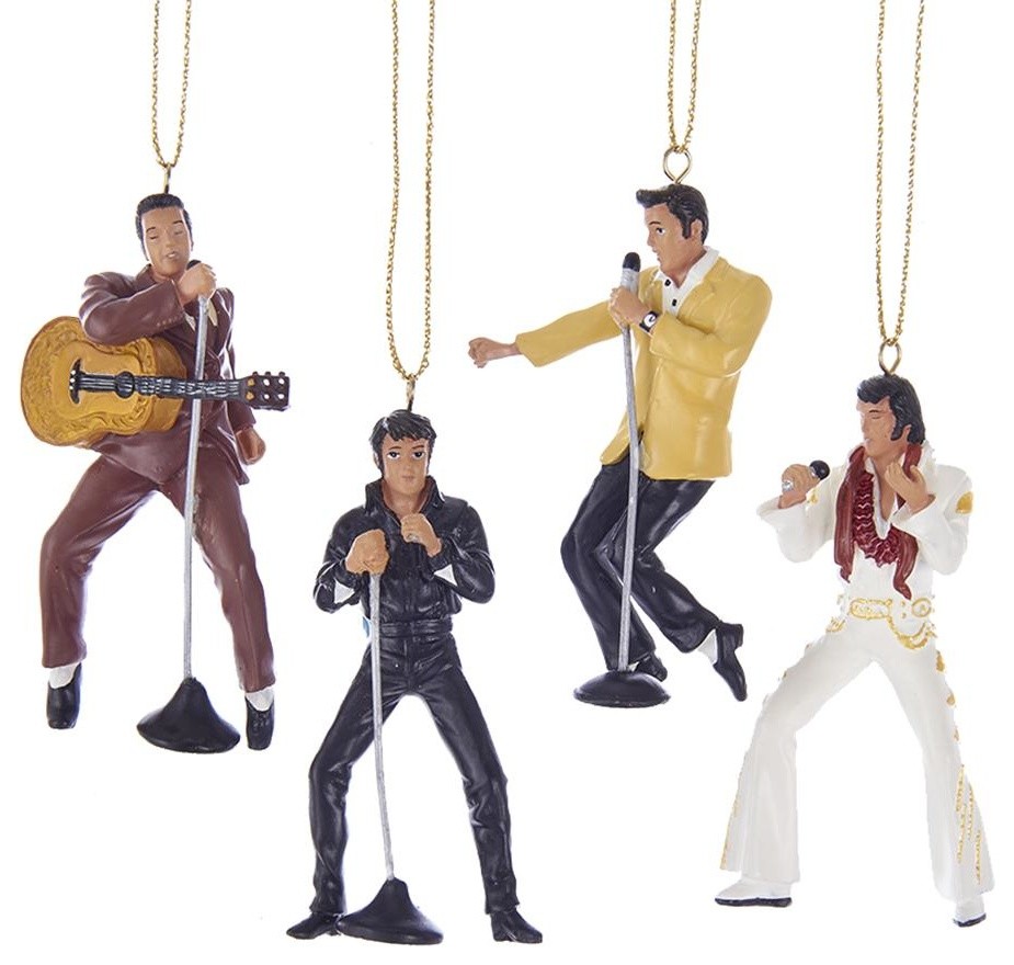 2.5" Resin Elvis Presley 4-Piece Ornament Gift Set - Contemporary ...
