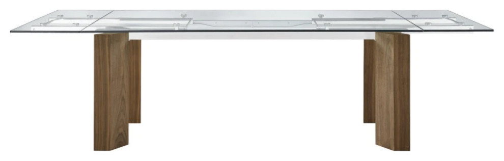 Breann Modern Extendable Glass Dining Table Large - Contemporary ...