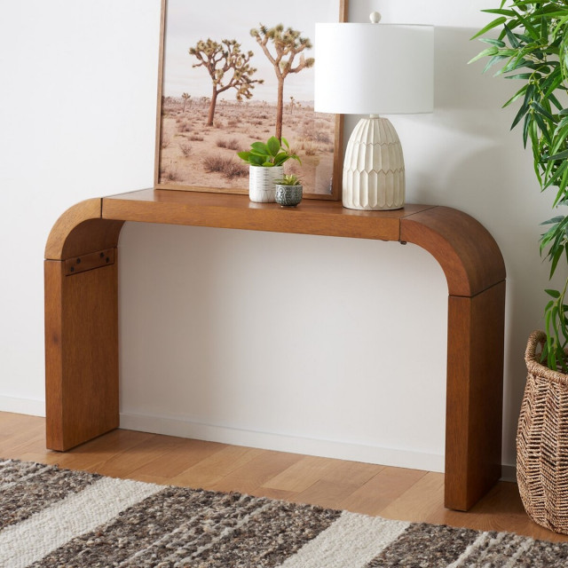 Safavieh Liasonya Curved Console Table, #N/A - Transitional - Console ...