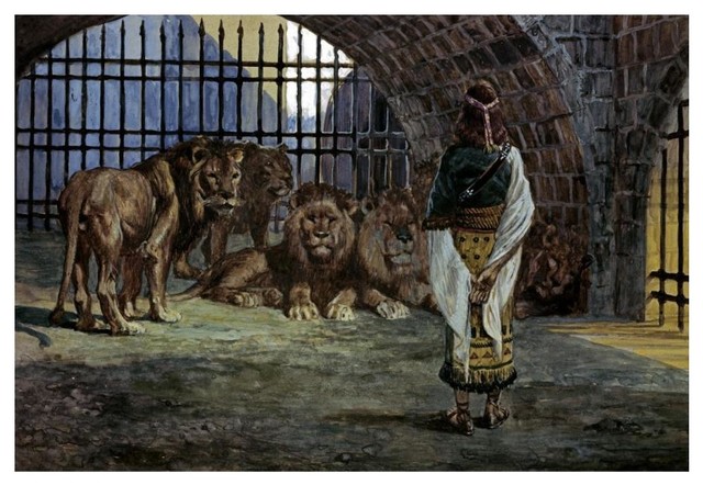 "Daniel in the Lions Den" Digital Paper Print by James Tissot, 24"x17 ...
