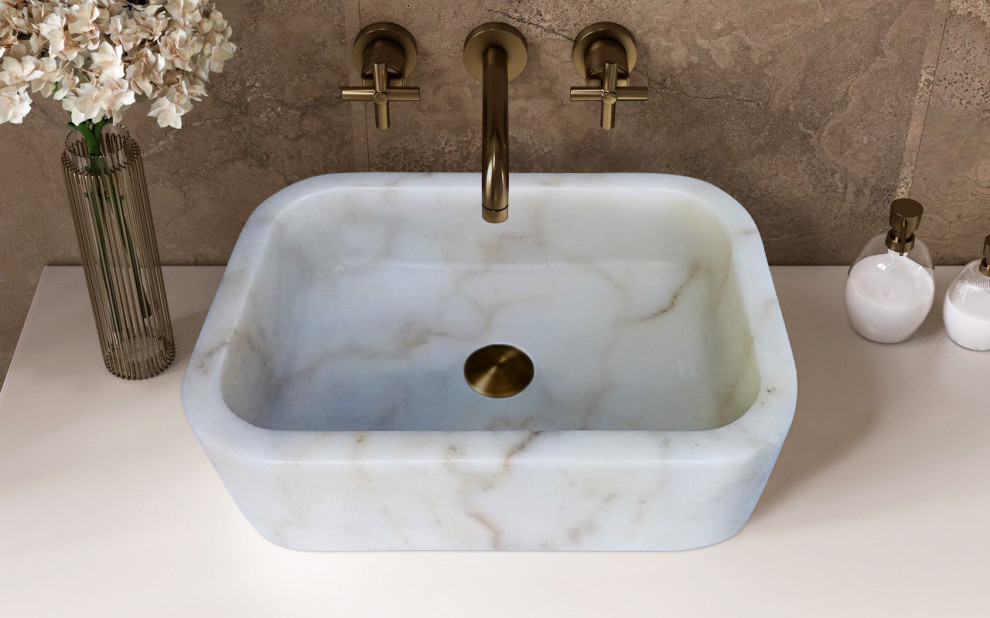 European Sugar Rectangular Farmhouse Sink Semi-Polished (W)12.5" (L)18 ...