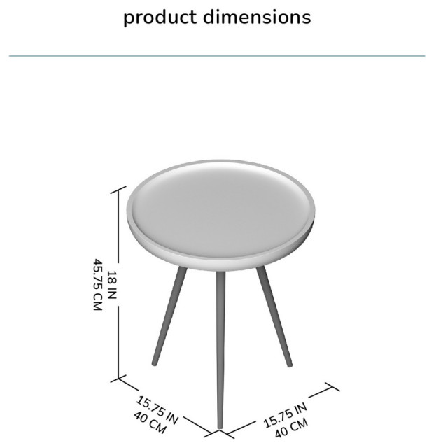 Chevery Small Tri Pin Side Table - Midcentury - Side Tables And End ...