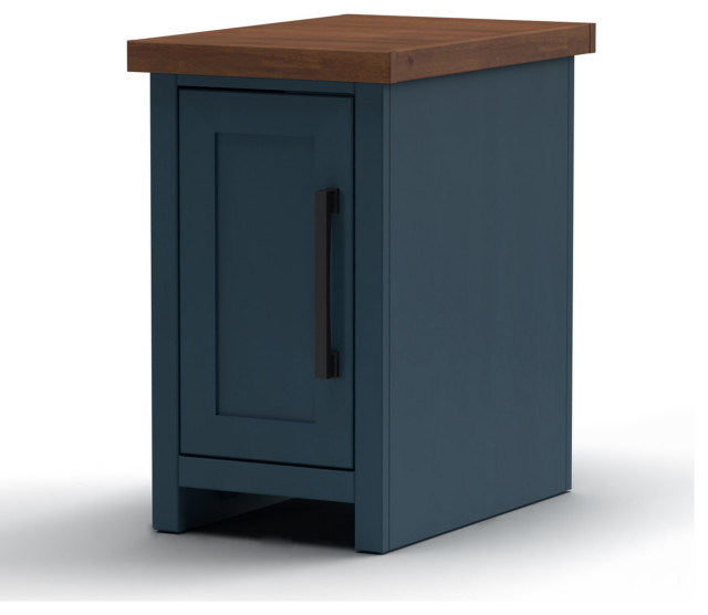 Legends Home Nantucket 14 inch Chairside Table, Blue Denim and Whiskey ...