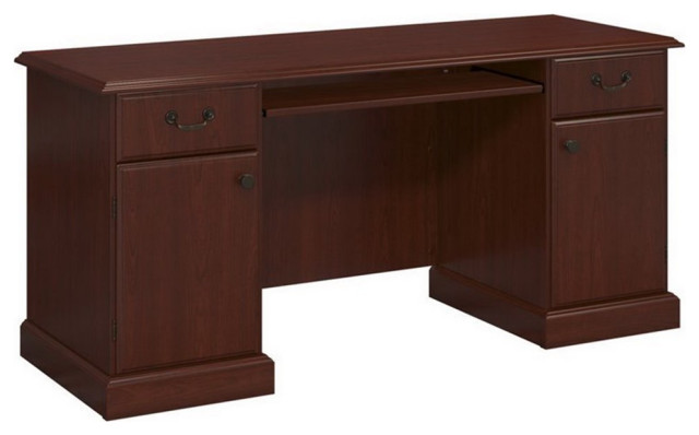 Bush Business Furniture Arlington Executive Desk with Drawers in ...