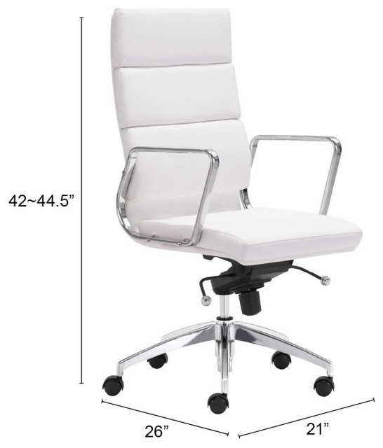Engineer High Back Office Chair White - Contemporary - Office Chairs ...