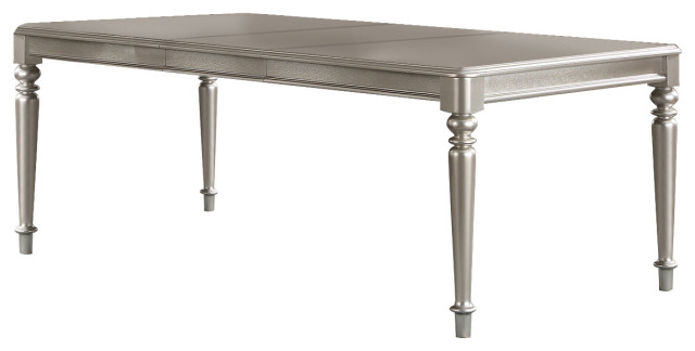 Rectangular Dining Table in Antique Silver, Large - Traditional ...