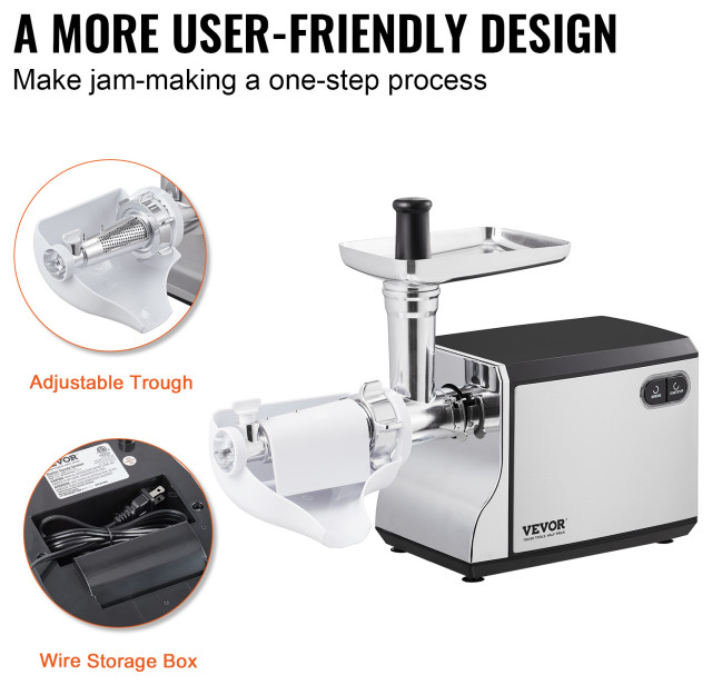 VEVOR 100 LBS/H Electric Tomato Strainer 400W Tomato Sauce Maker ...