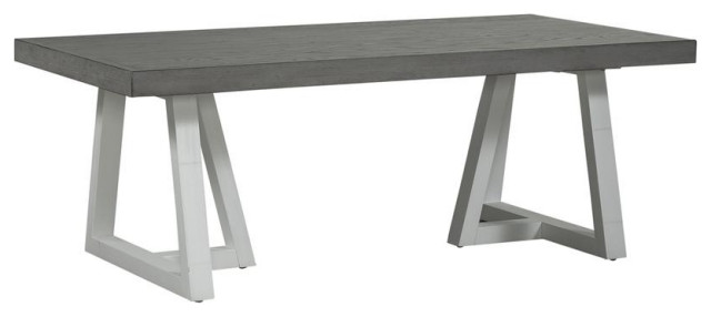 Rectangular Cocktail Table Contemporary White - Farmhouse - Coffee ...