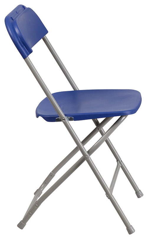 HERCULES Series Premium Blue Plastic Folding Chair, Set of 2, 17.5"W x ...